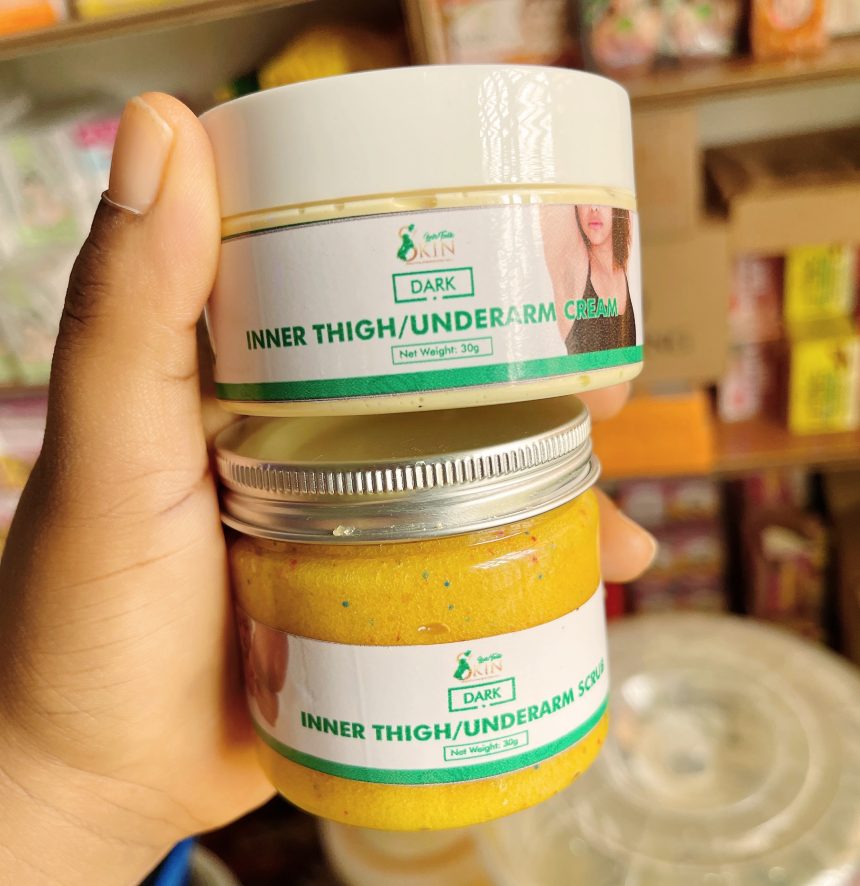 Dark Inner thighs/ Underarm Set (Cream & Scrub) – Lets Talk Skin